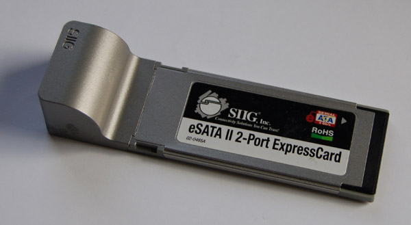 eSATA Performance of Various Cardbus Controllers