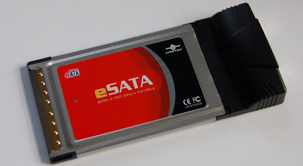 eSATA Performance of Various Cardbus Controllers